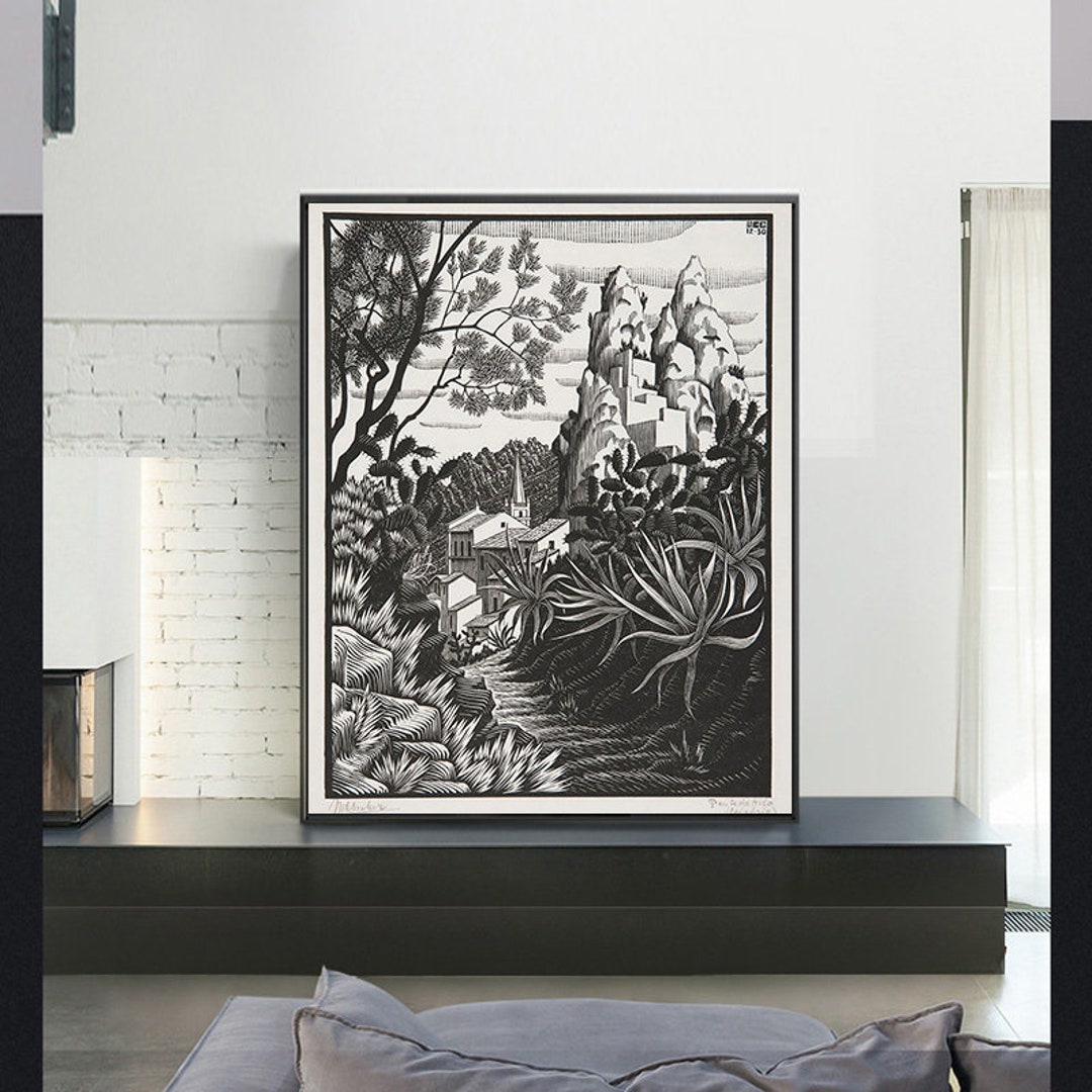 Pentedattilo, Calabria-maurits Cornelis Escher,modern Relativity ...