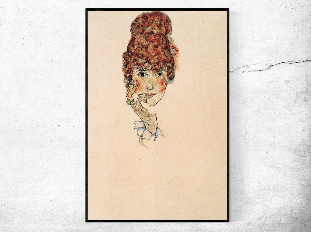 Portrat Edith Schiele-egon Schiele,office Decor,housewarming Gift ...