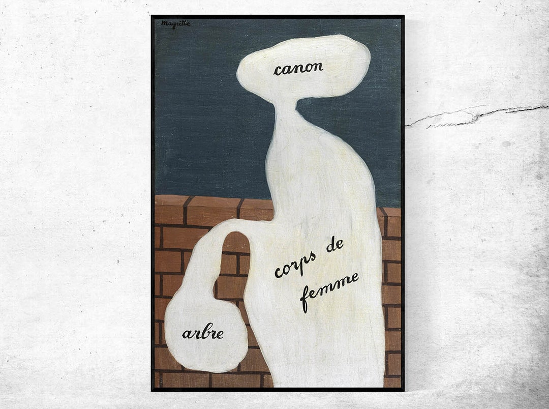 Words and Image-rene Magritte,home Office Decor,surrealist Art,abstract ...