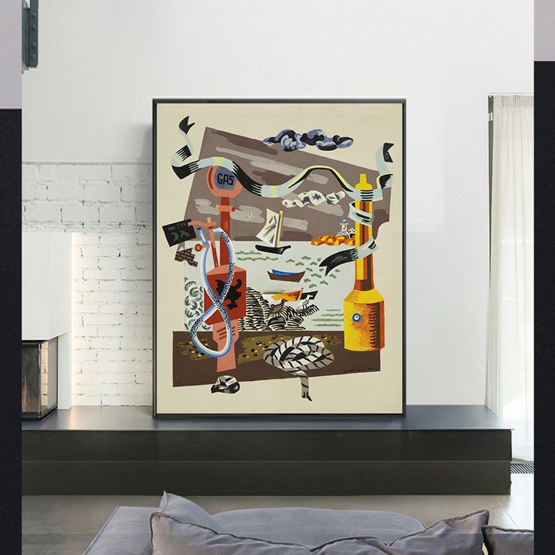GAS Pumps-stuart Davis,home Office Decor,modern Abstract Art ,abstract ...