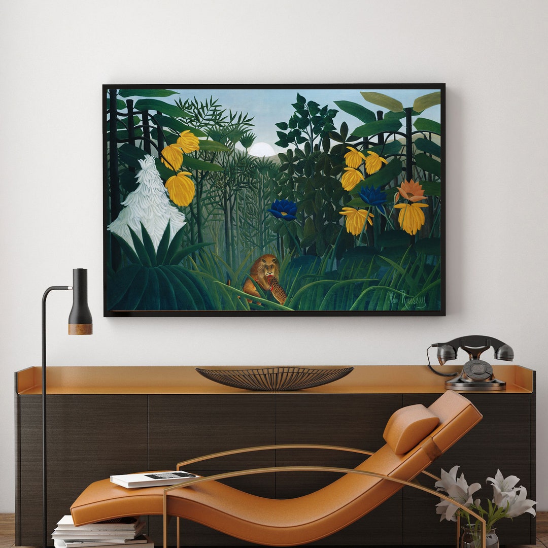 The Repast of the Lion-reproduction of a Classic Painting,antique Art ...