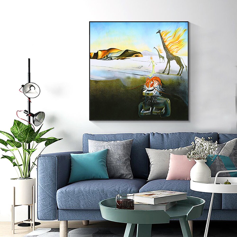 Die Brennende Giraffe-salvador Dali,home Office Decor,exhibition Poster ...