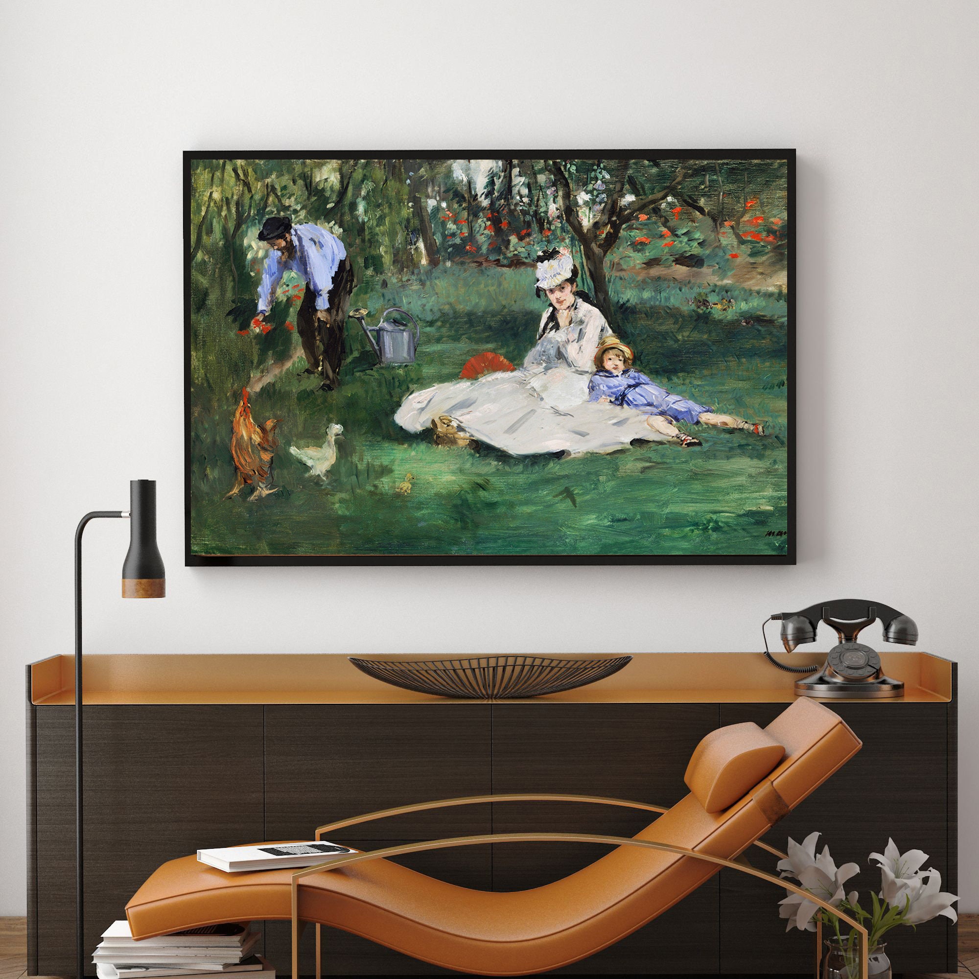 The Monet Family in Their Garden-reproduction of a Classic Painting ...