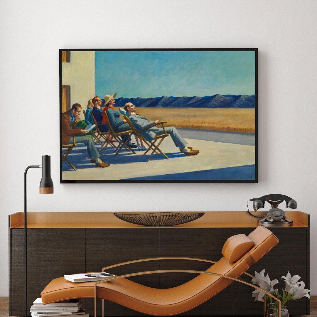 People in the Sun-edward Hopper,home Office Decor,exhibition Poster ...