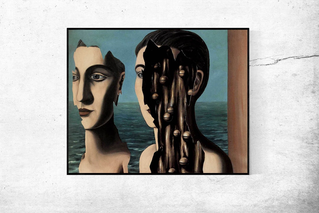 The Double Secret -rene Magritte,home Office Decor,surrealist Art ...