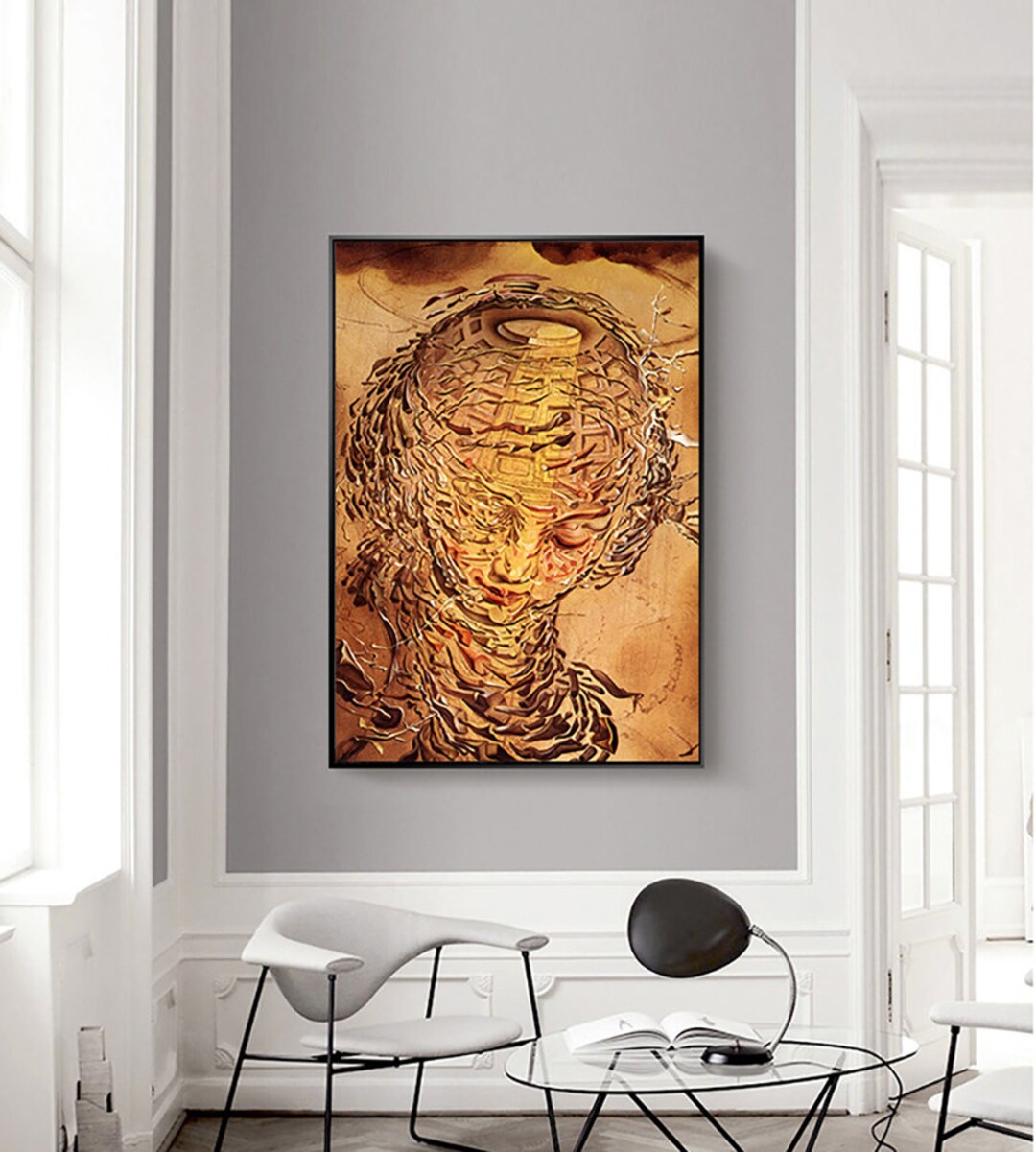 Raphaelesque-head-exploding-salvador Dali,office Decor,exhibition ...