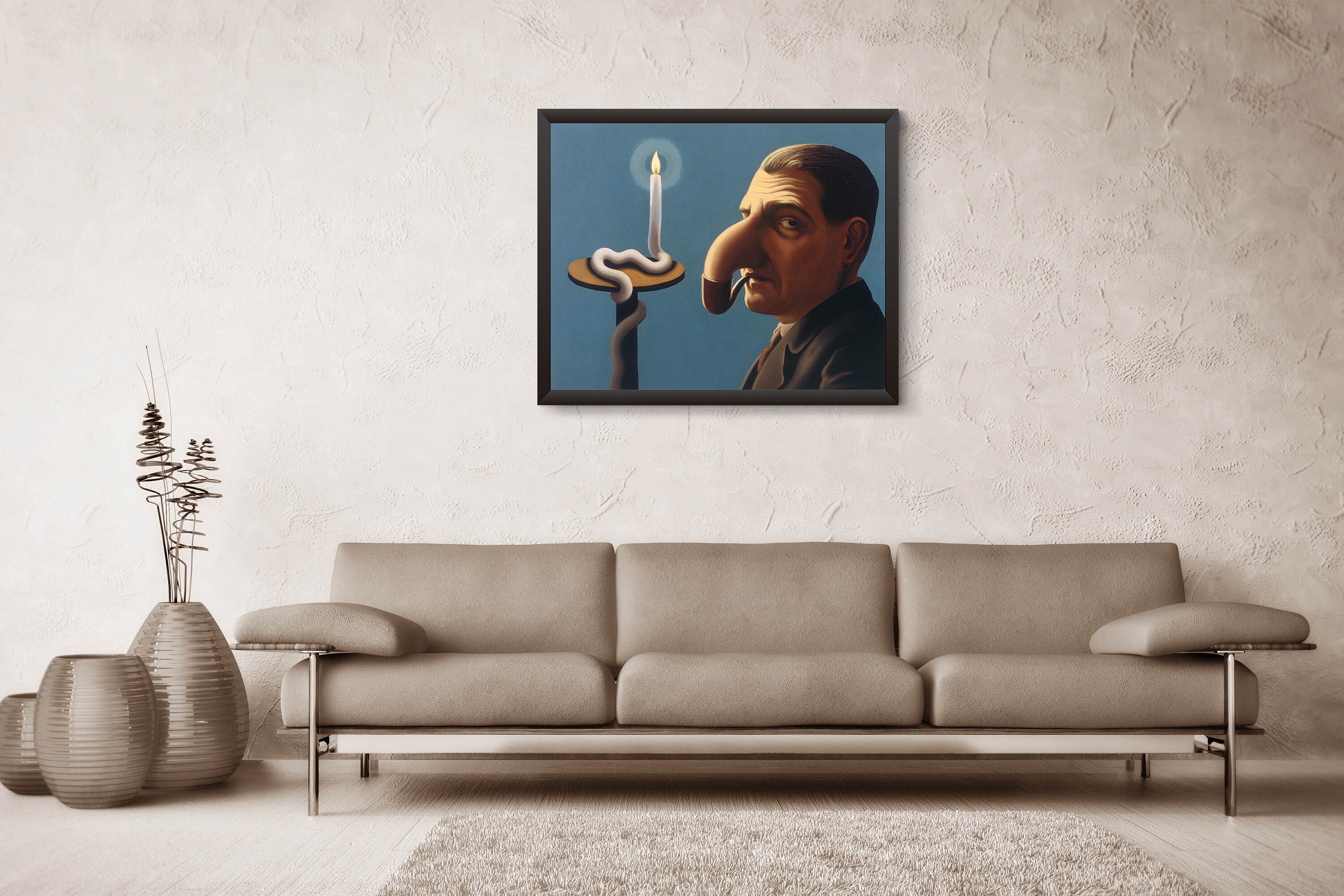 Philosopher's Lamp-rene Magritte,home Office Decor,surrealist Art ...
