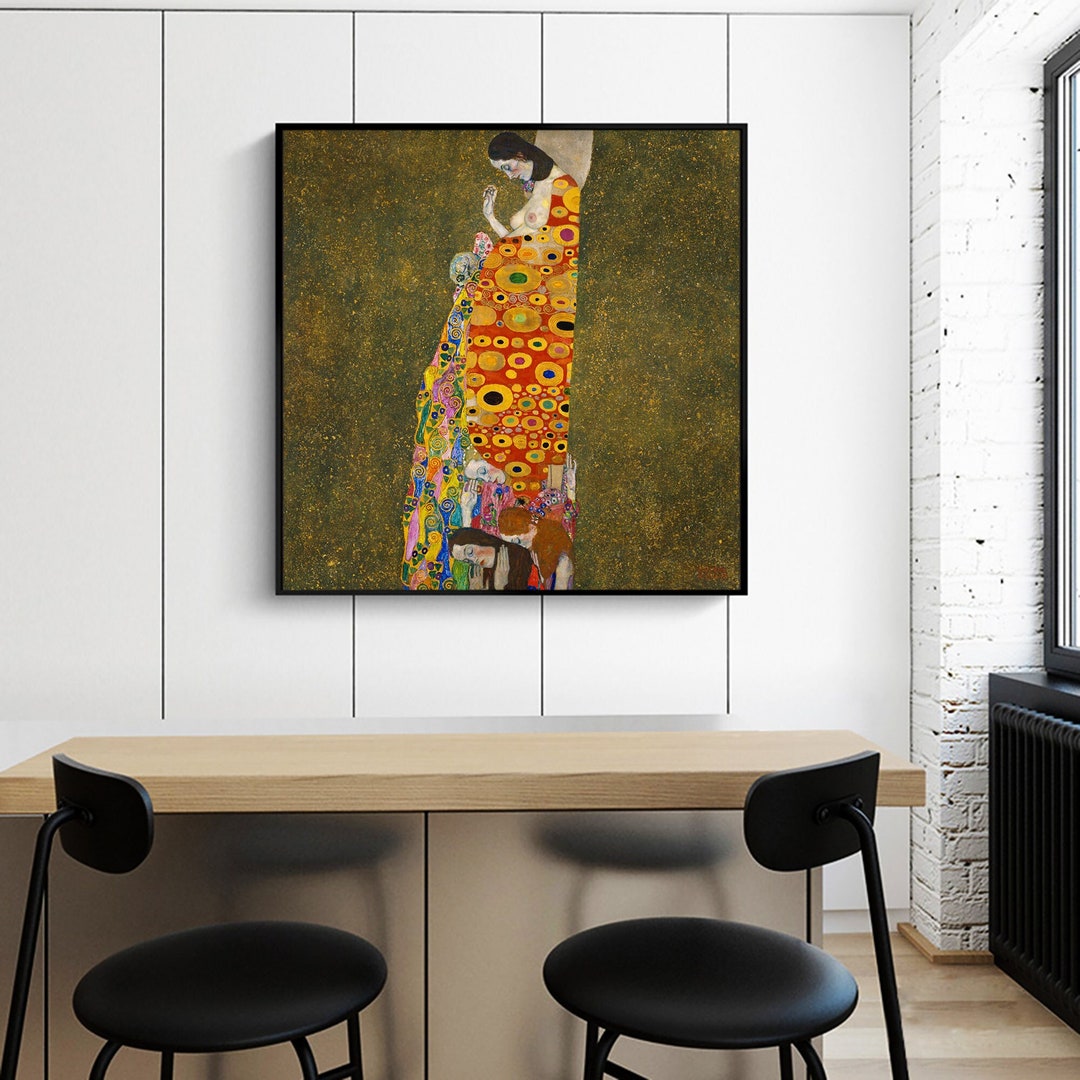 Hope Ii-gustav Klimt,home Office Decor,art Nouveau,cottage Garden Art ...