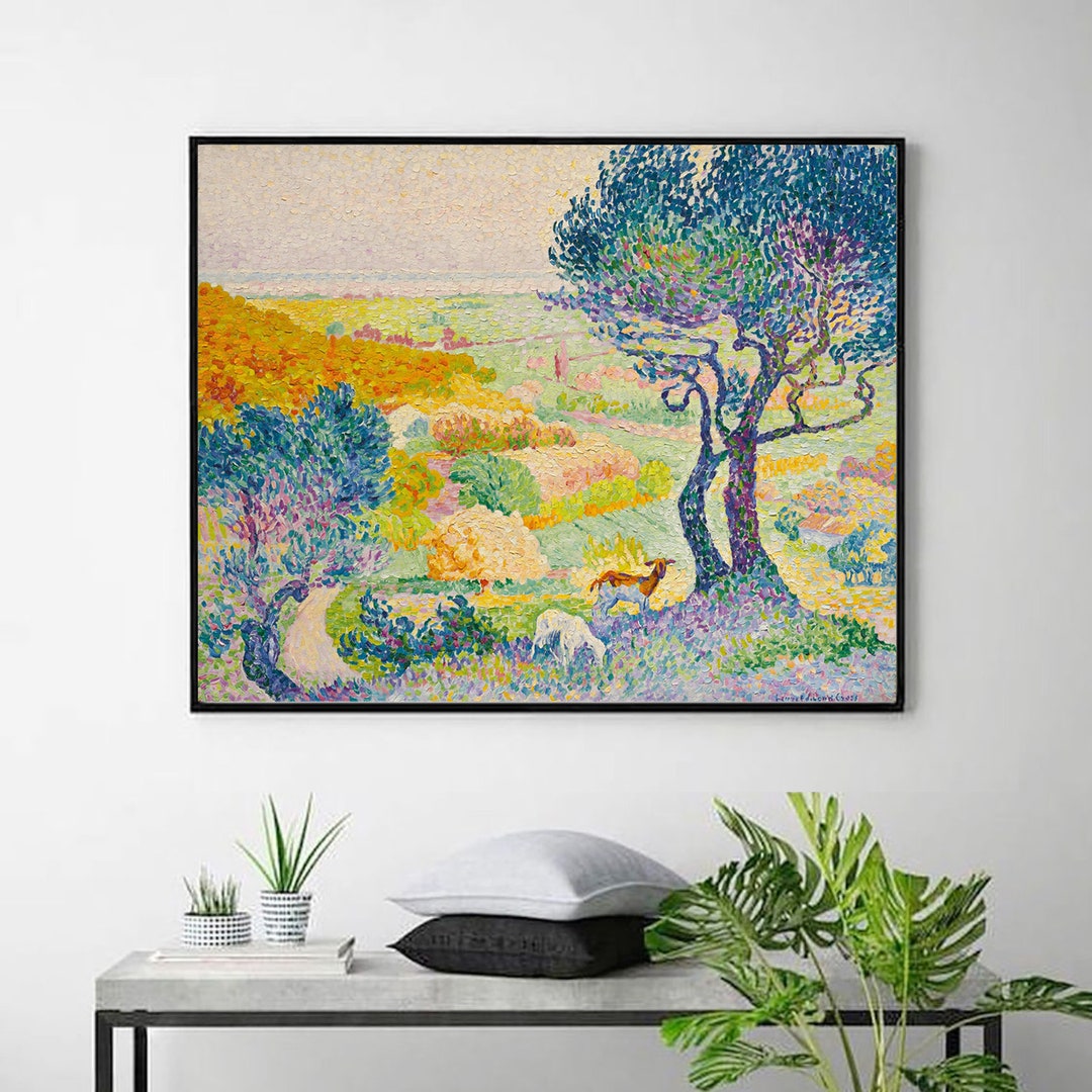 La Pleine De Bormes-henri Edmond Cross,home Office Decor,impressionism Painting,mid Century ...