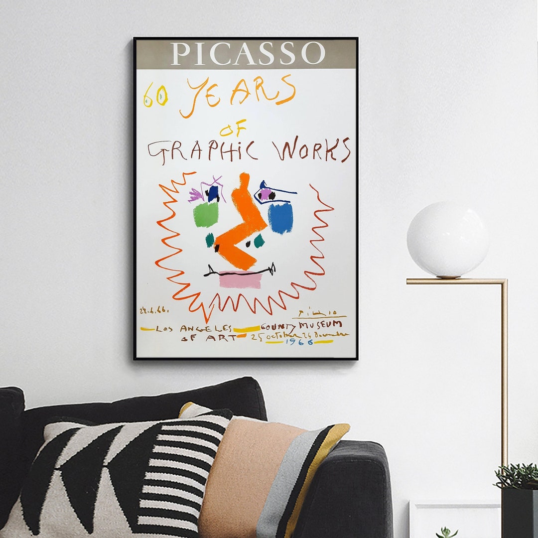 Pablo Picasso,60 Years of Graphic Works,lacma-exhibition Poster ,wall ...