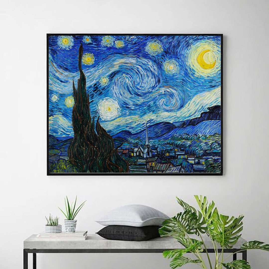 The Starry Night-reproduction of a Classic Painting,antique Art Print ...