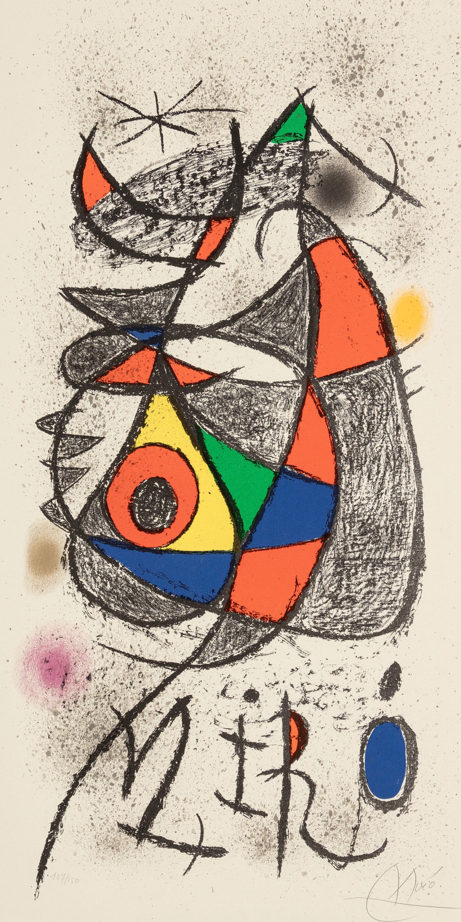 Joan Mir Poster for Exhibition,'peintures, Gouaches, Dessins-exhibition ...