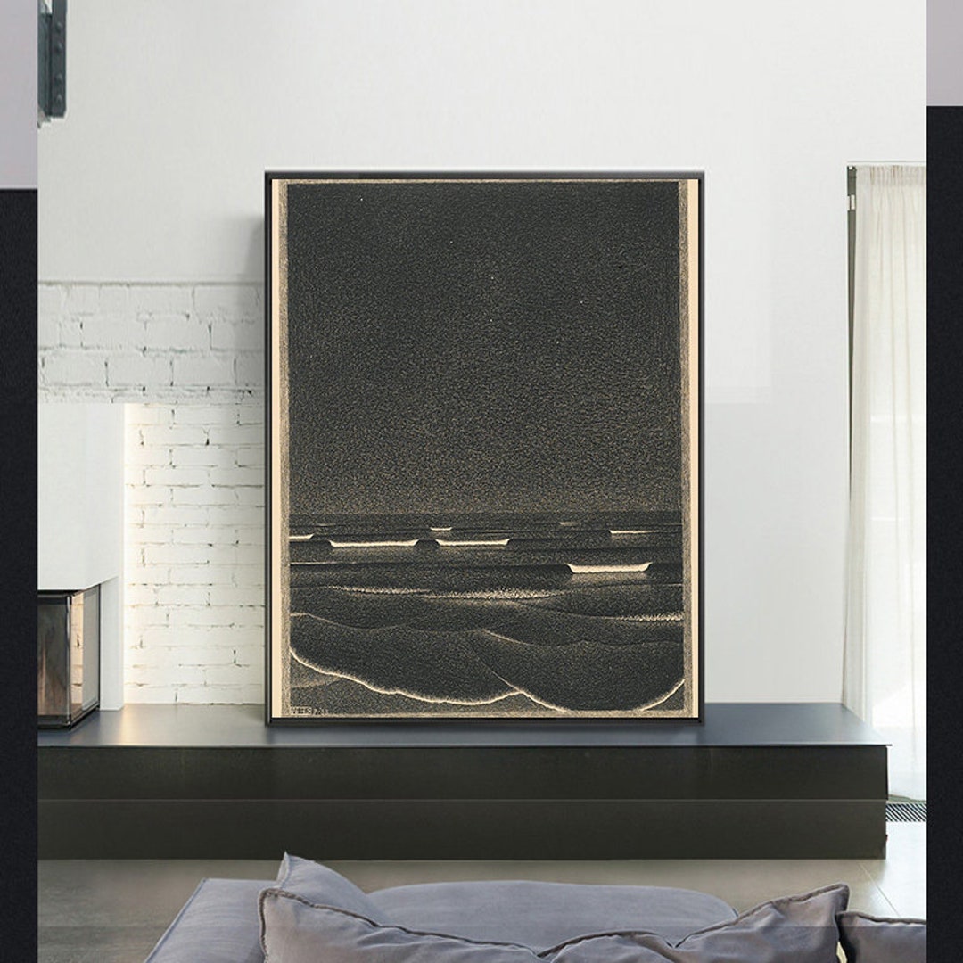 PHOSPHORESCENT Sea-maurits Cornelis Escher,home Decor,modern Relativity ...