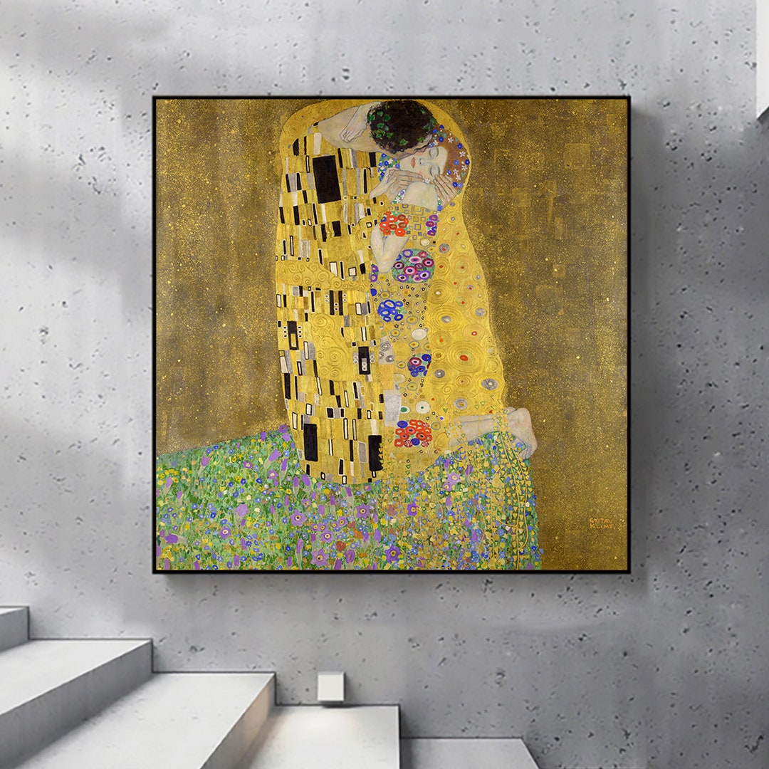 Gustav Klimt's the Kiss-reproduction of a Classic Painting,antique Art ...