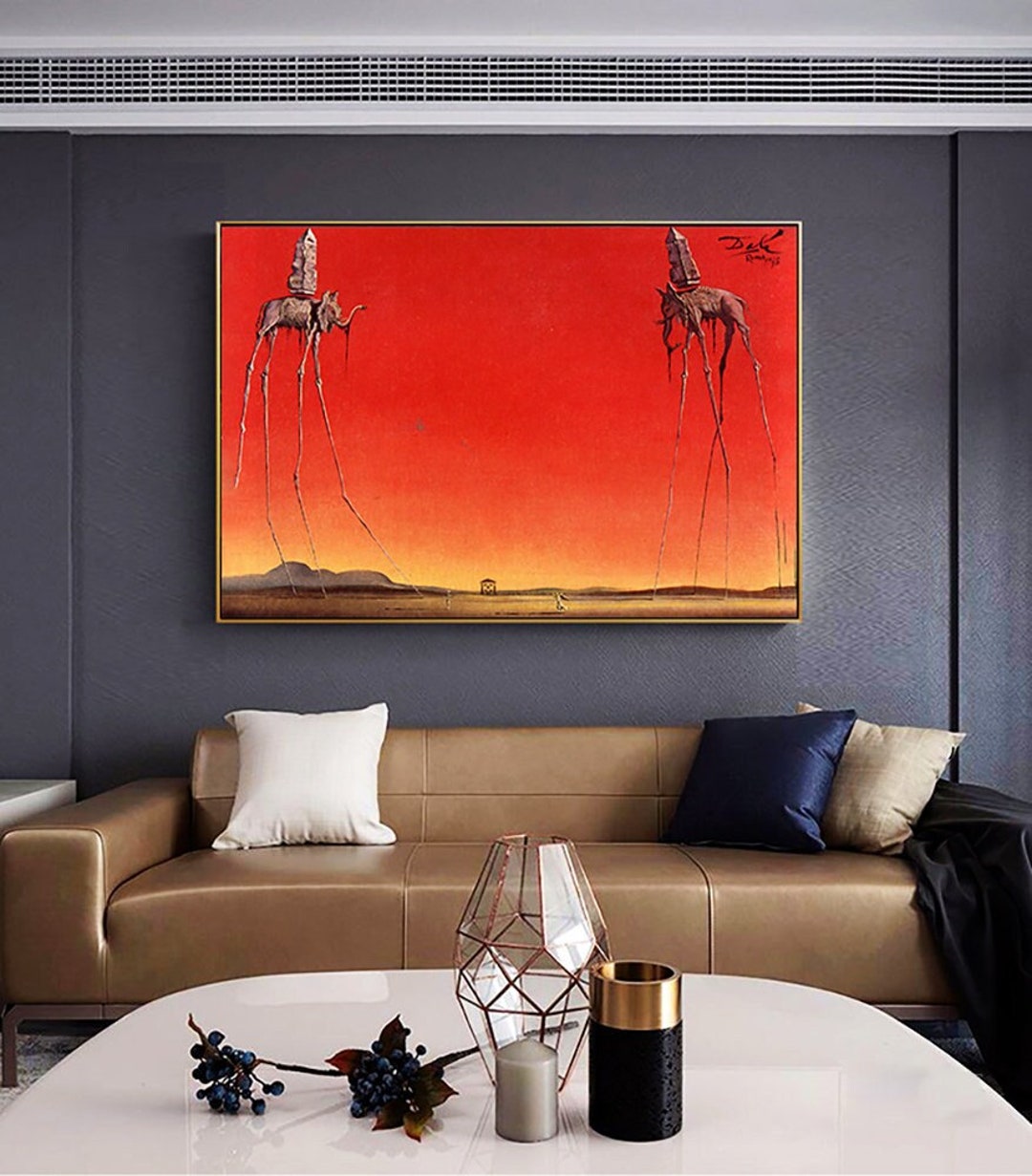The-elephants-large-salvador Dali,home Office Decor,exhibition Poster ...