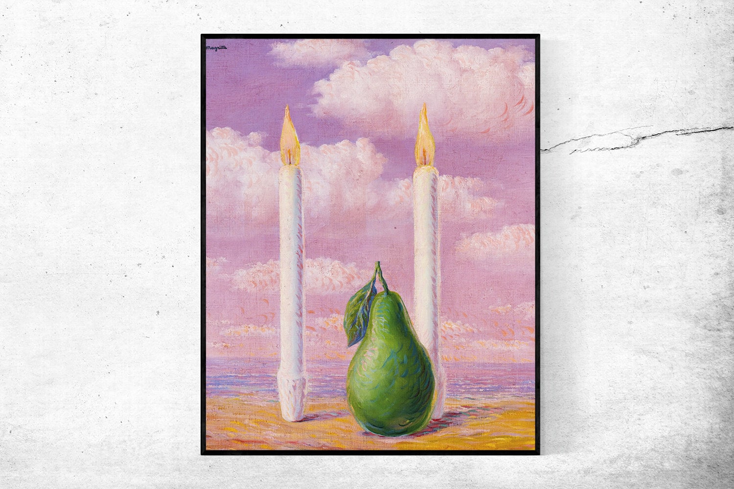 La TERRE DE Feu-rene Magritte,home Office Decor,surrealist Art,abstract ...