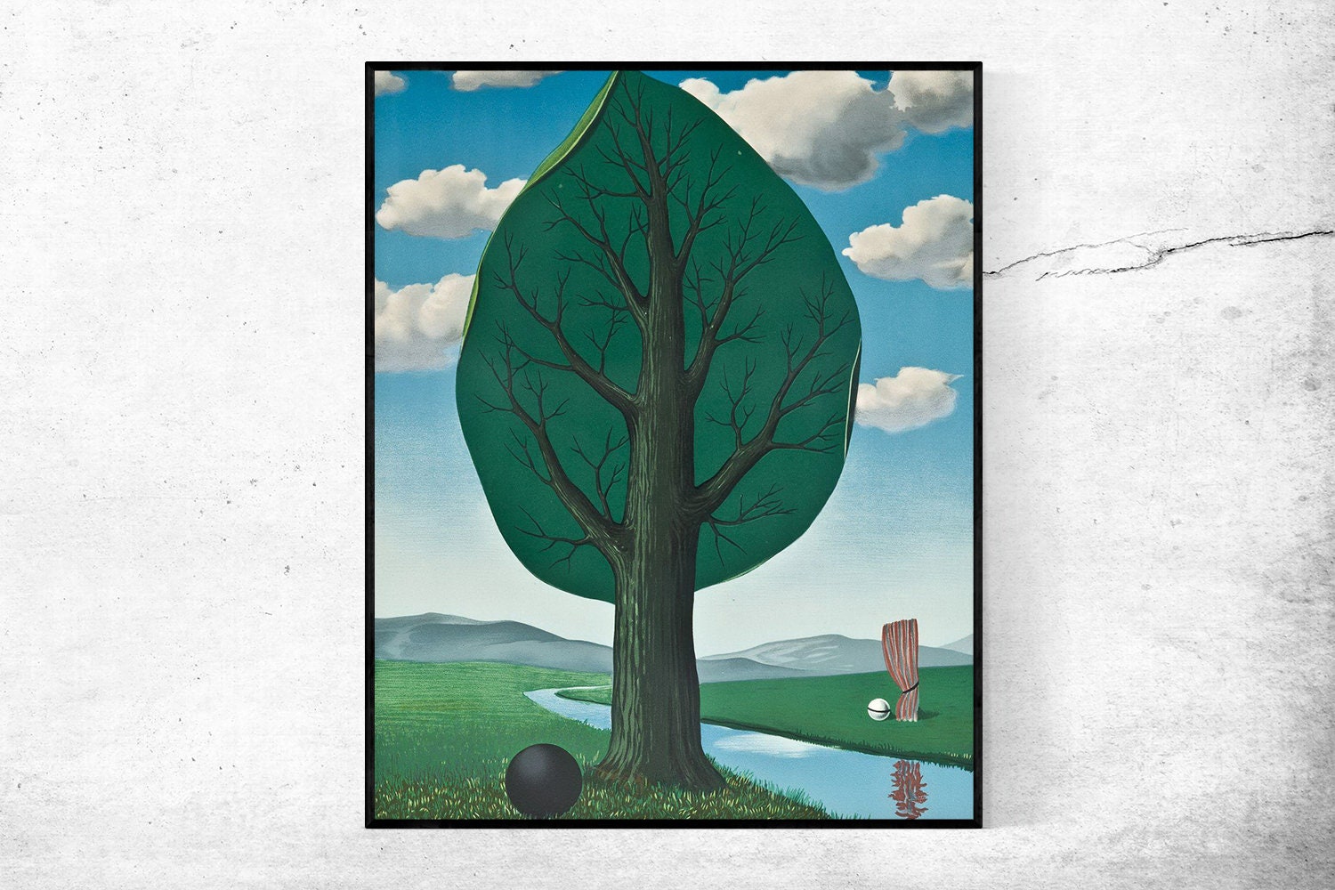 La Geamte rene Magritte,home Office Decor,surrealist Art,abstract ...