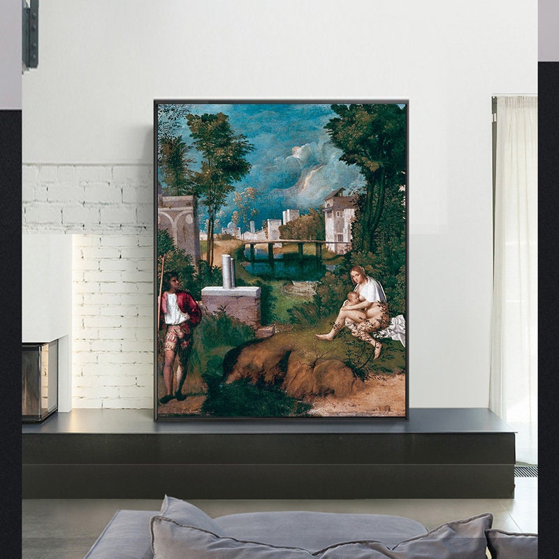 Giorgione's the Tempest,reproduction of a Classic Painting,antique Art ...