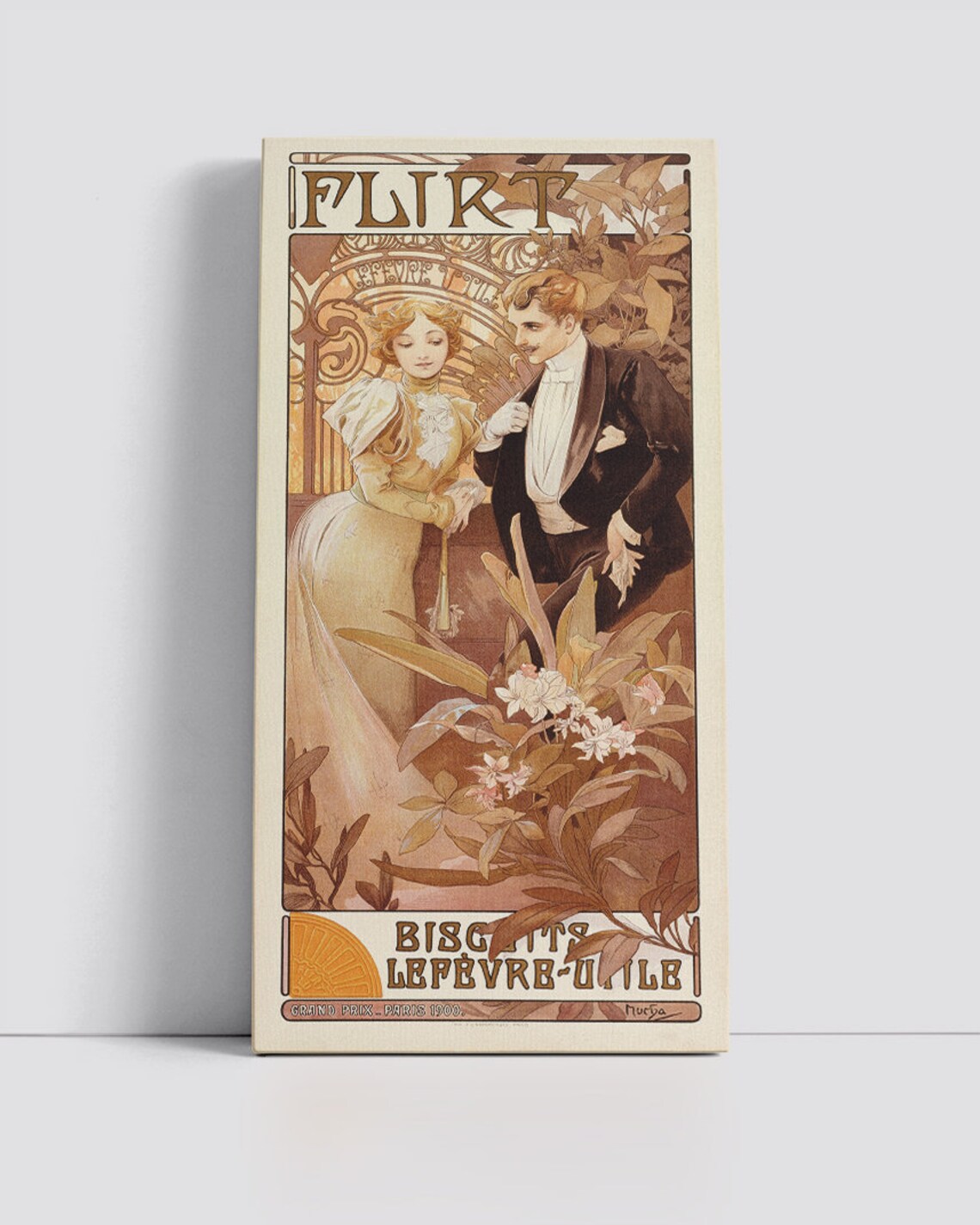 Flirt-alphonse Mucha,home Office Decor,unique Housewarming Gift,art ...