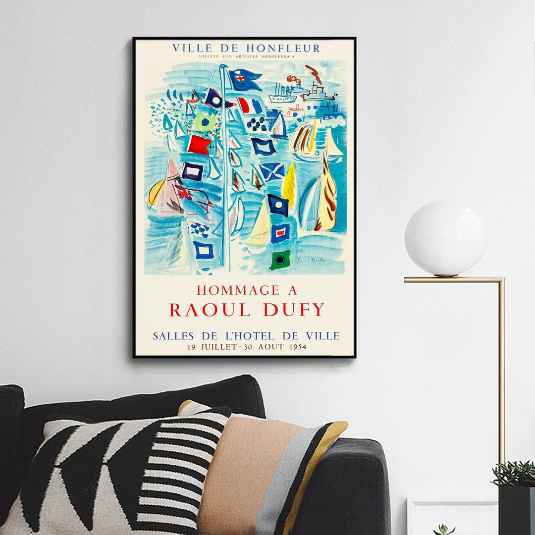 Hommage a Raoul Dufy (1954). French Exhibition Poster-exhibition Poster ...