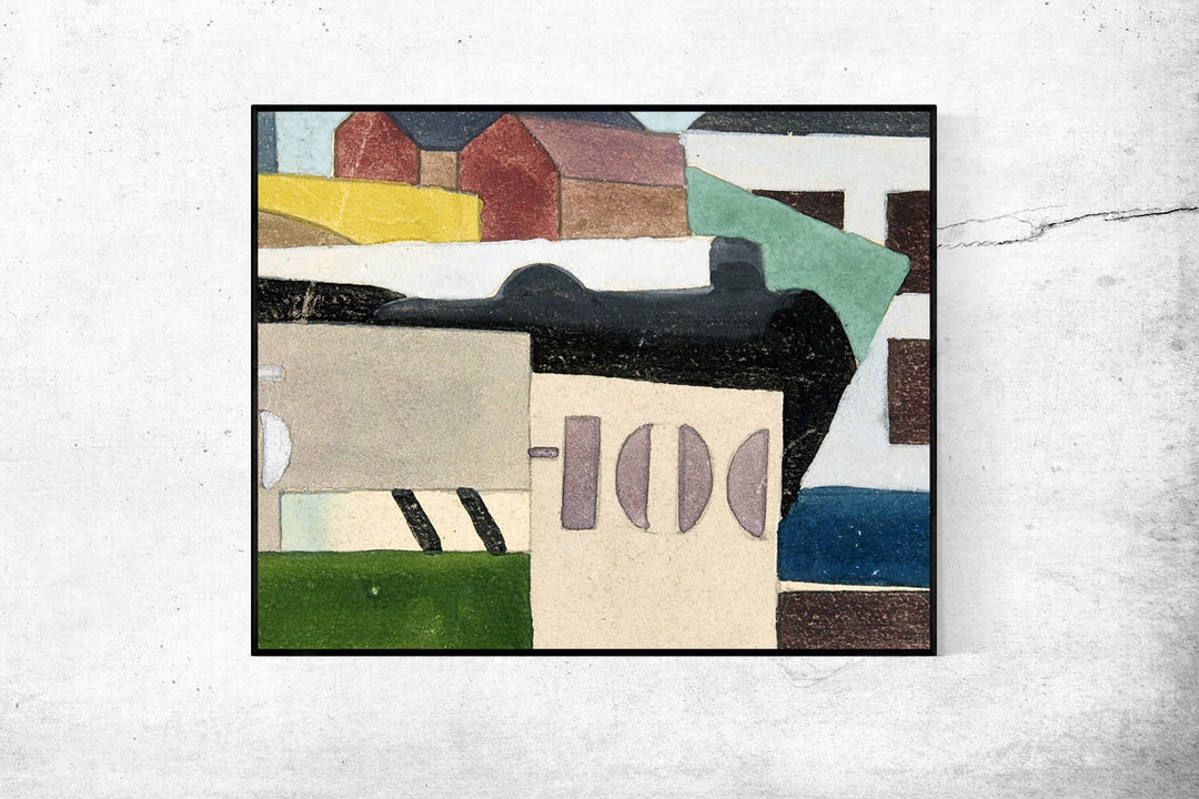 COMPOSITION AU Train-rene Magritte,home Office Decor,surrealist Art ...