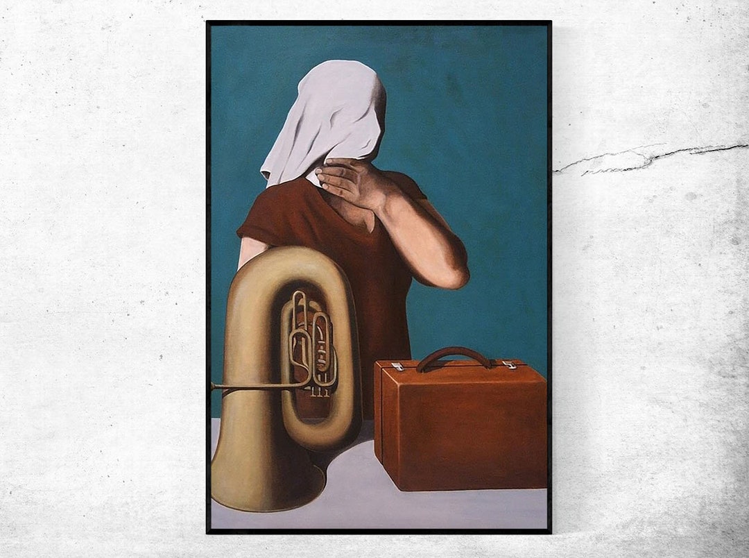 The Central Story-rene Magritte,home Office Decor,surrealist Art ...