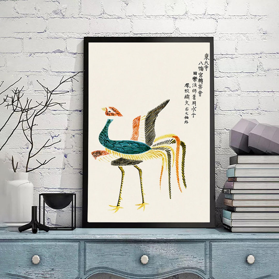 Japanese Vintage Original Woodblock Print of Crane-taguchi Tomoki ...