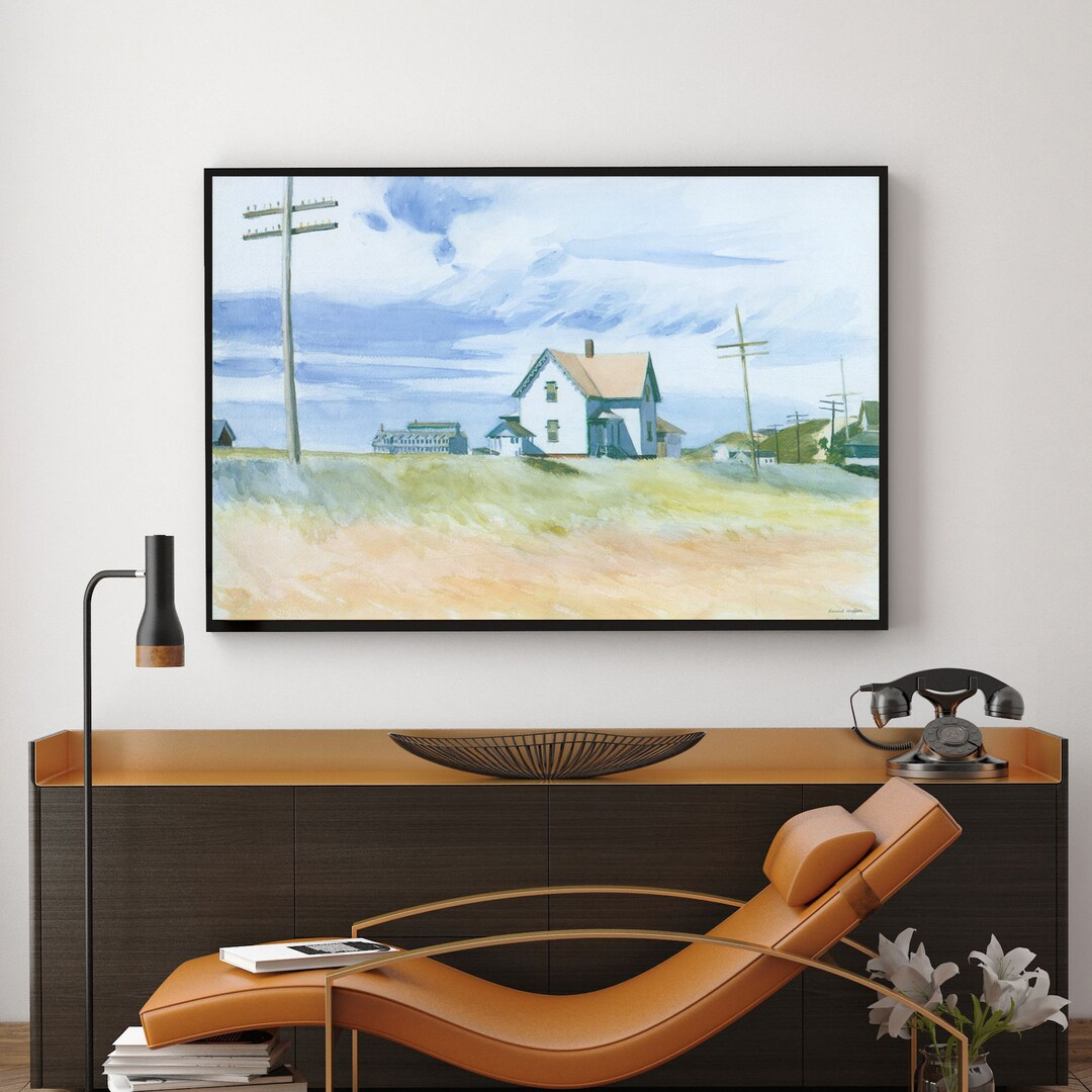 Capron House-edward Hopper,home Office Decor,exhibition Poster,american ...