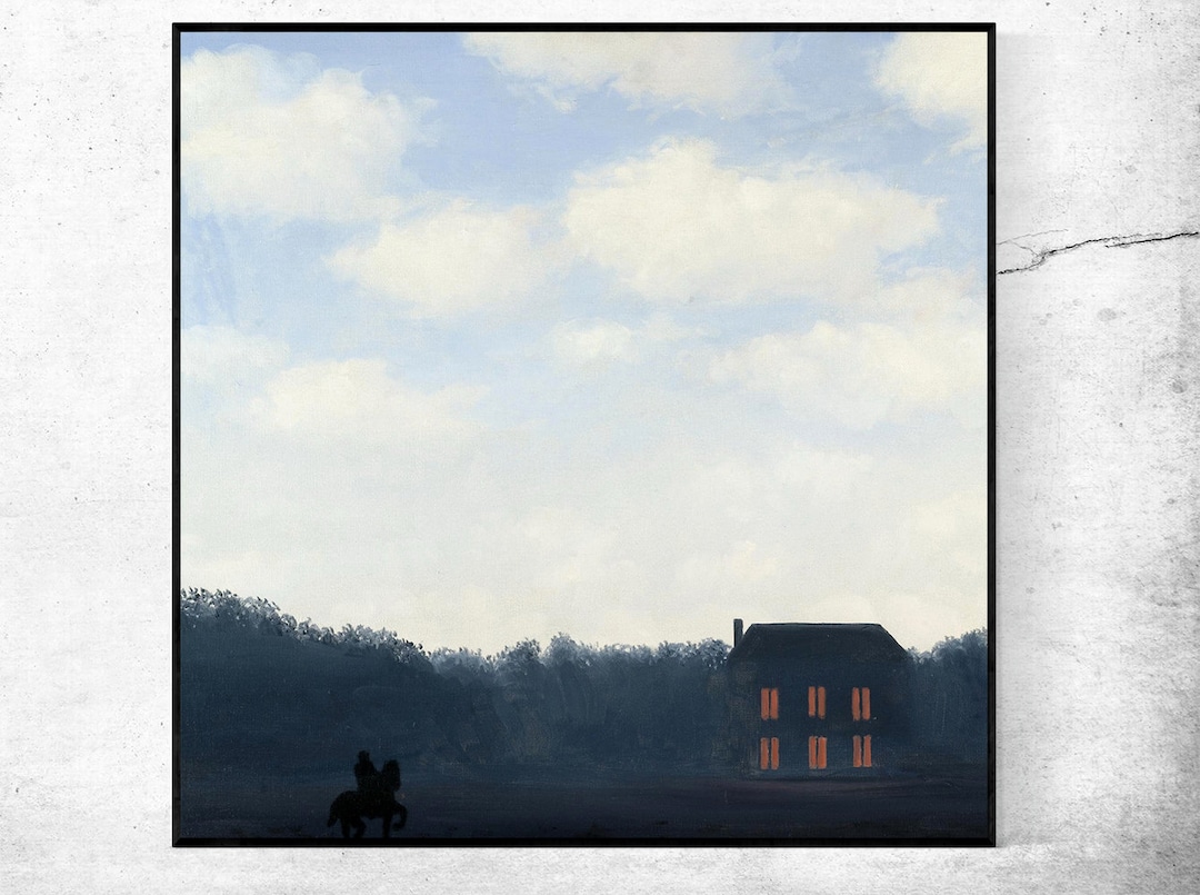 Landscape With Rider-rene Magritte,home Office Decor,surrealist Art ...