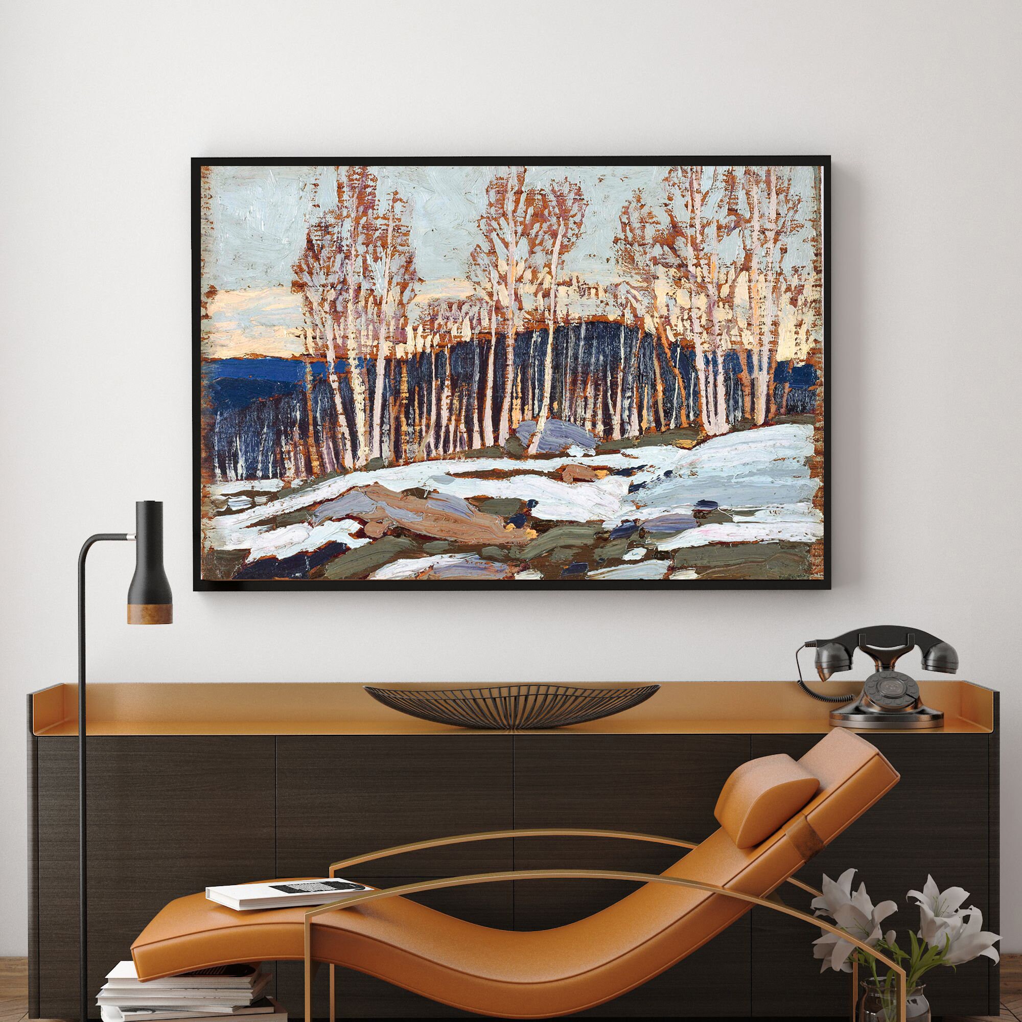 Birches-tom Thomson,home Office Wall Art Decor,canada Landscape,canvas ...