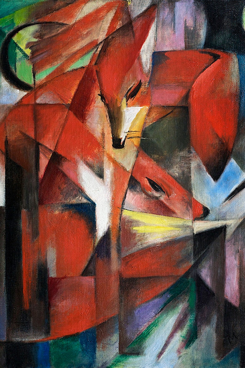 Franz Marc's the Foxes-reproduction of a Classic Painting,antique Art ...