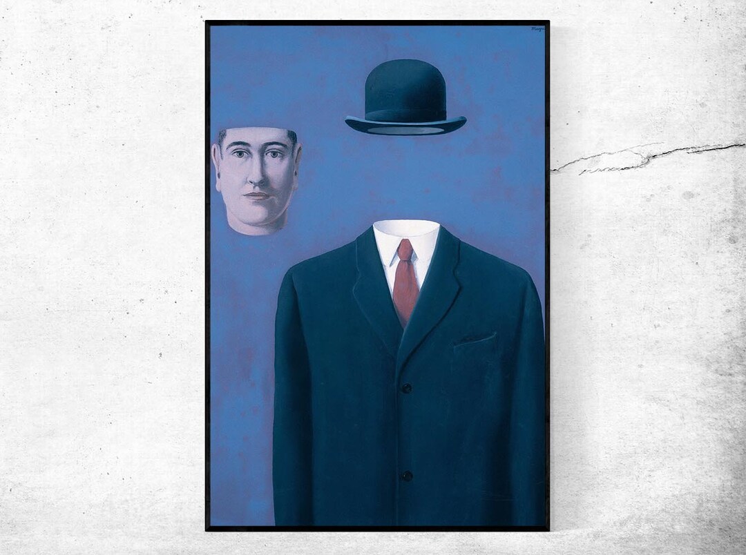 The Pilgrim-rene Magritte,home Office Decor,surrealist Art,abstract ...