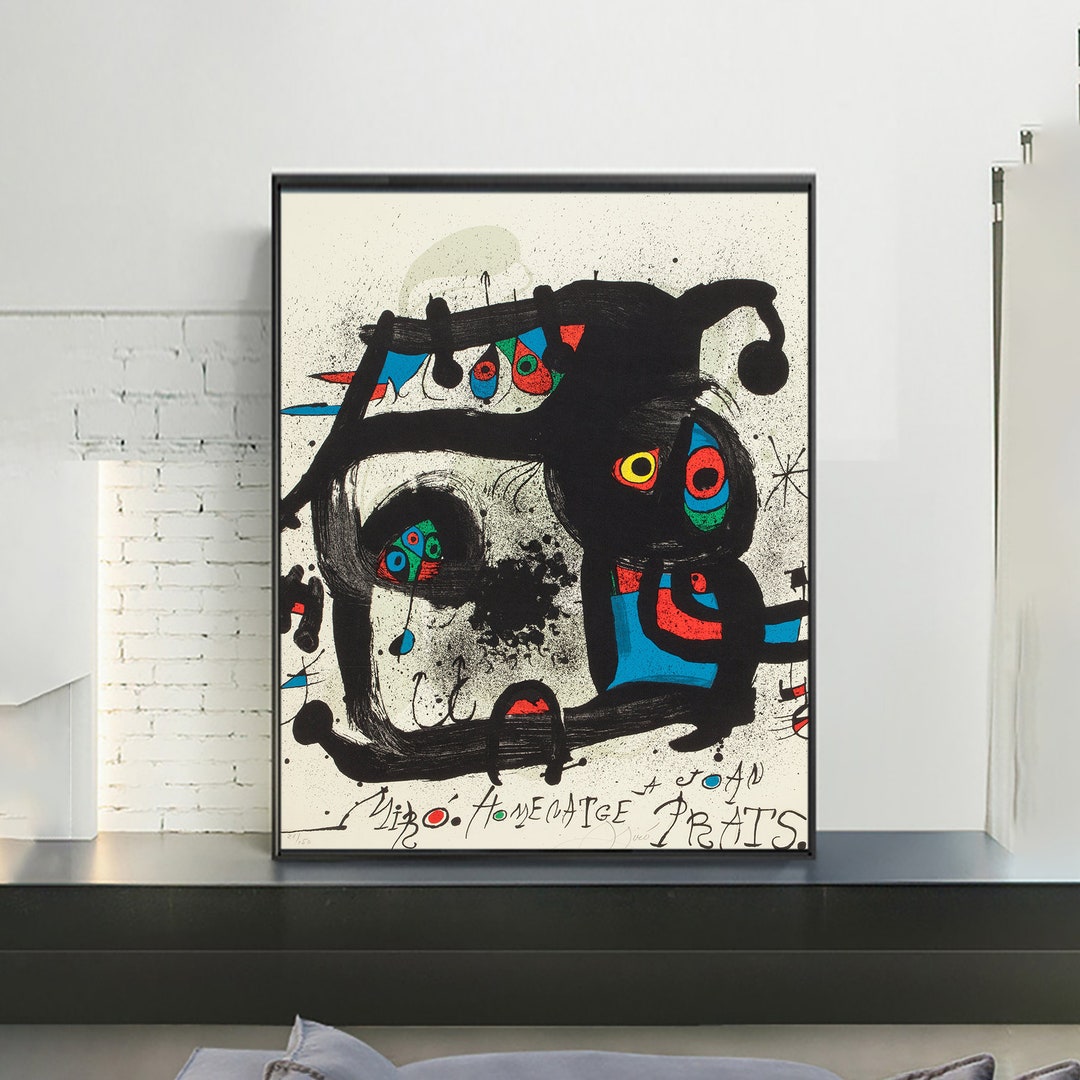 Joan Mir Poster , Homenatge a Joan Prats-exhibition Poster ,wall Decor ...