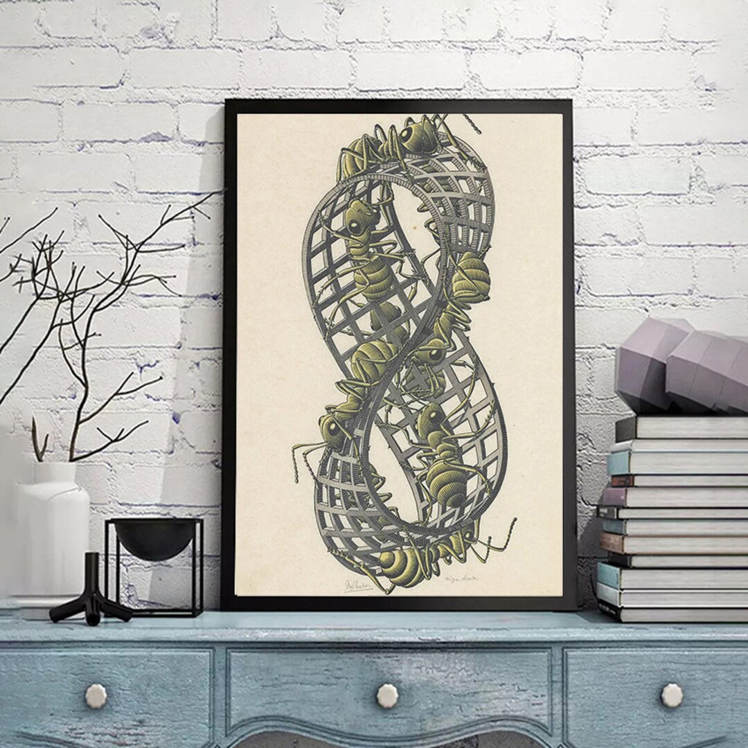 Mobius Strip-maurits Cornelis Escher,home Office Decor,modern ...