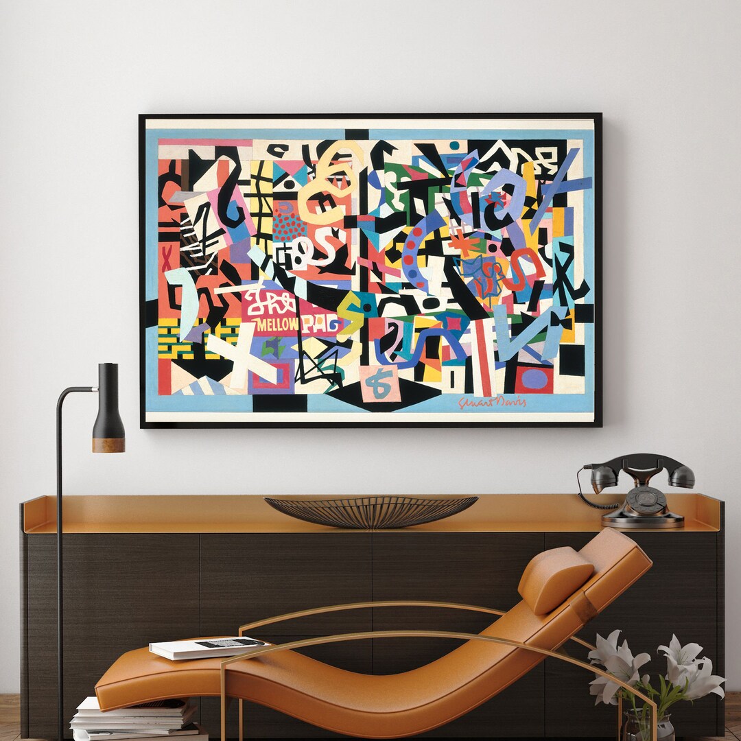 The Mellow Pad-stuart Davis,home Office Decor,modern Abstract Art ...