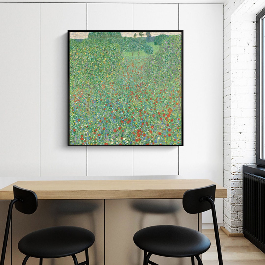 Bluhender Mohn-gustav Klimt,home Office Decor,art Nouveau,cottage ...