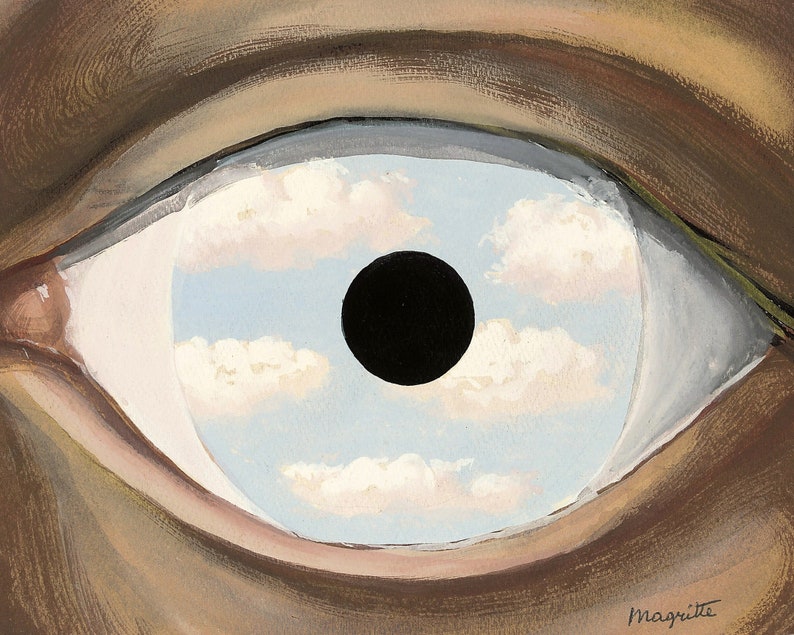 The False Mirror-rene Magritte,home Office Decor,surrealist Art ...