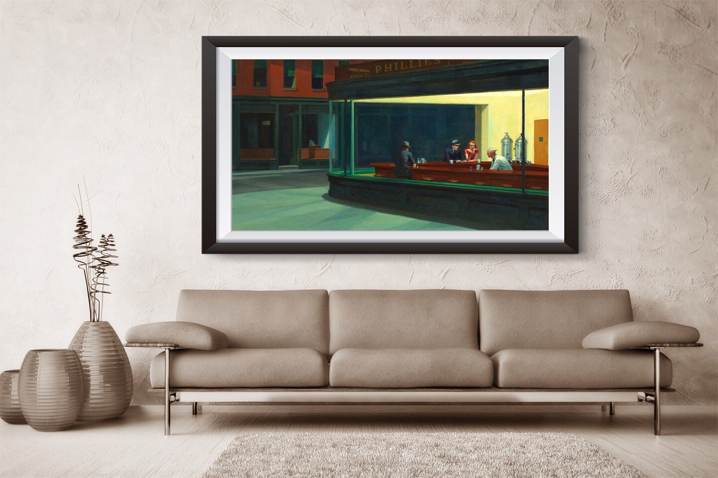 Nighthawks 1942-edward Hopper,american Realism,american Museum Art ...