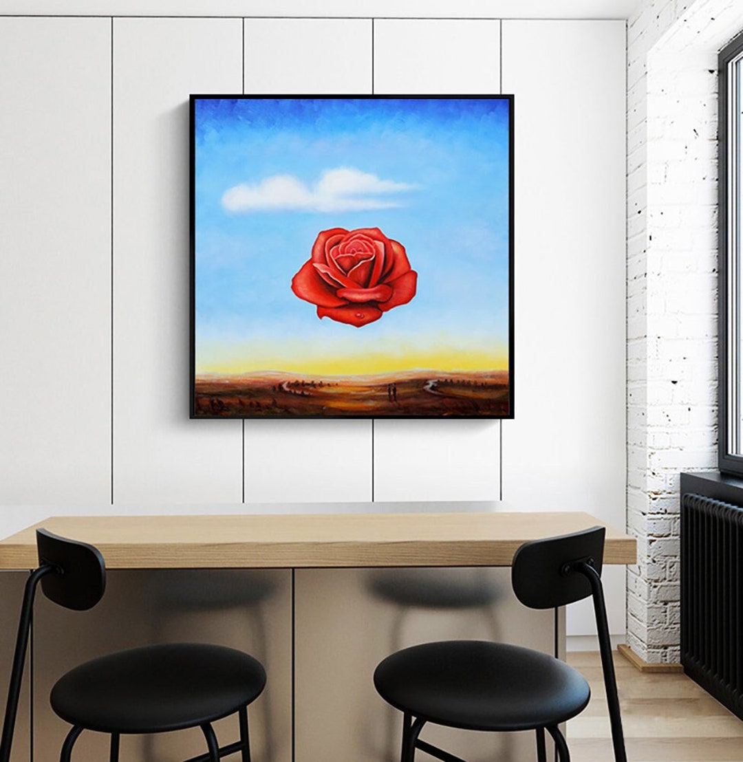The Meditative Rose-salvador Dali,home Office Decor,exhibition Poster ...
