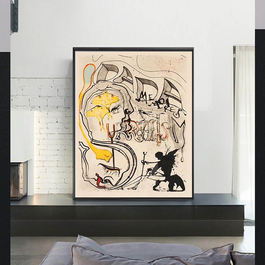 Angel of Dada -salvador Dali,home Office Decor,exhibition Poster ...