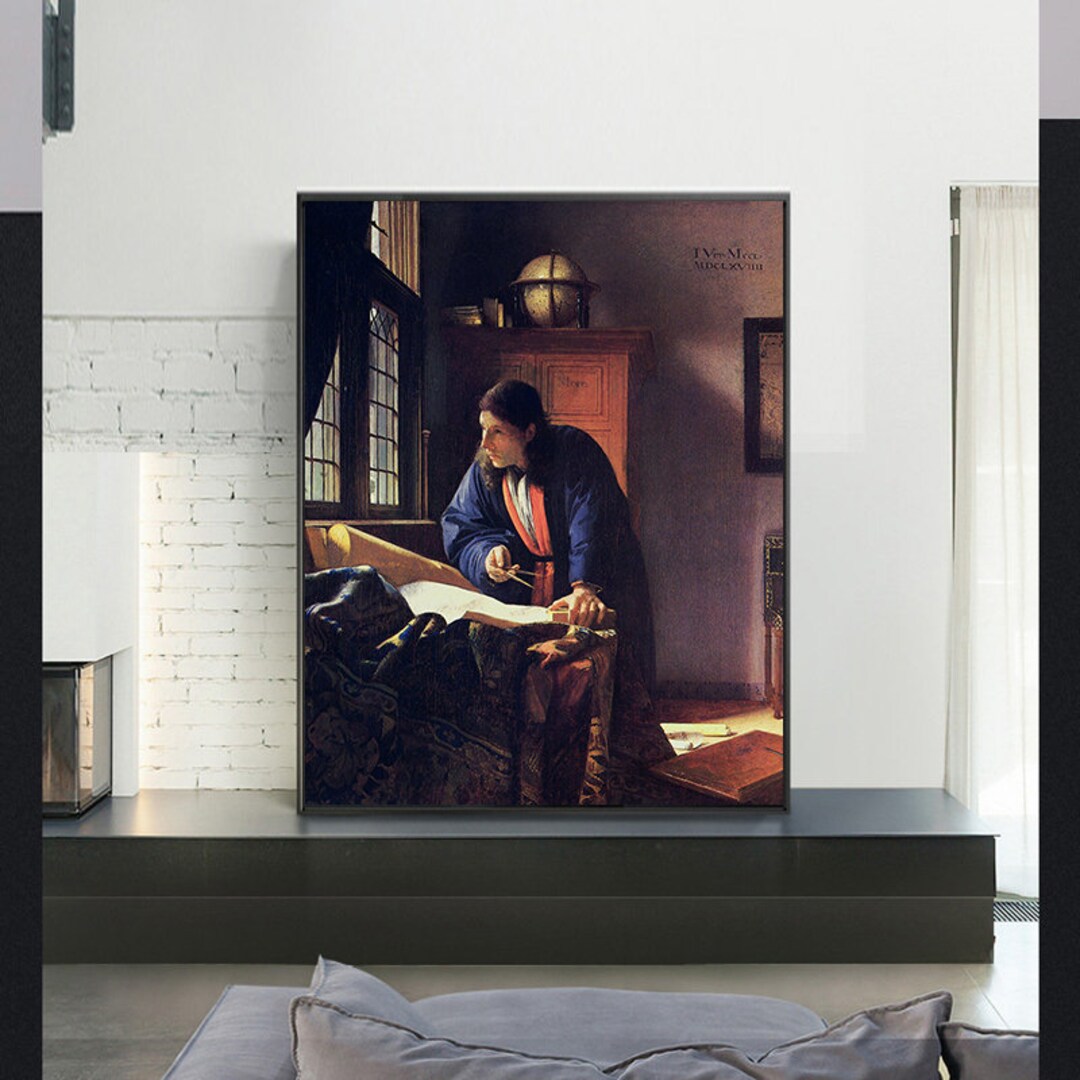 Johannes Vermeer’s the Geographer,reproduction of a Classic Painting ...