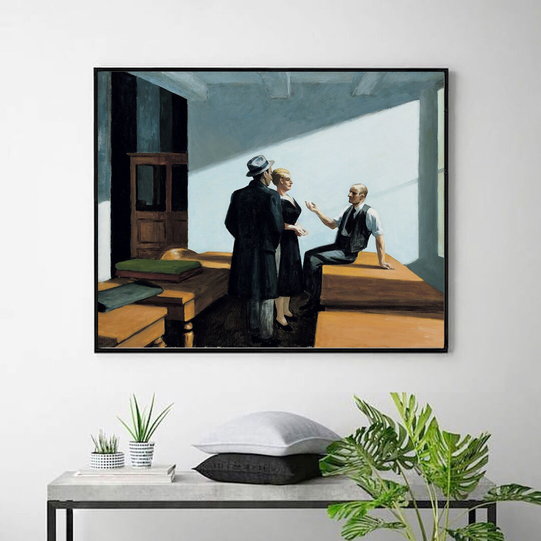 Conference at Night-edward Hopper,office Decor,exhibition Poster ...