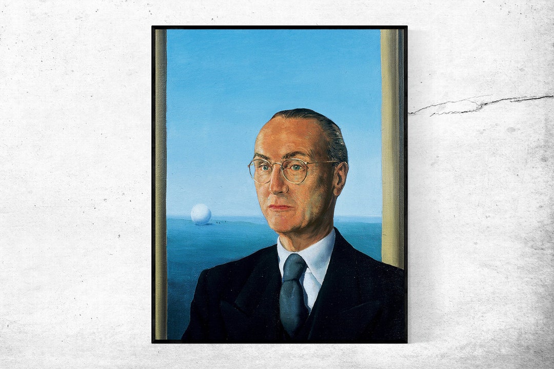 Portrait De Rene Gaffe-rene Magritte,home Office Decor,surrealist Art ...