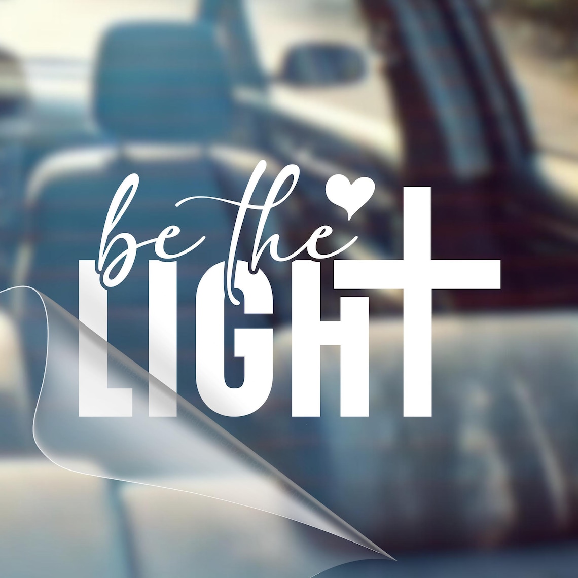 Be the Light Christian Car Decal: Oracal 651 Vinyl Sticker - Etsy