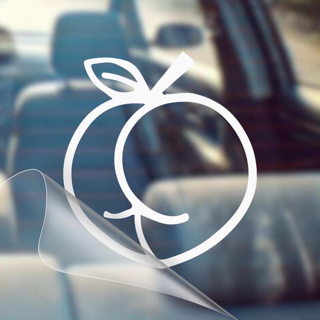 Thick Peach Booty Funny Car Vinyl Decal Bumper Sticker for Car, Wall ...