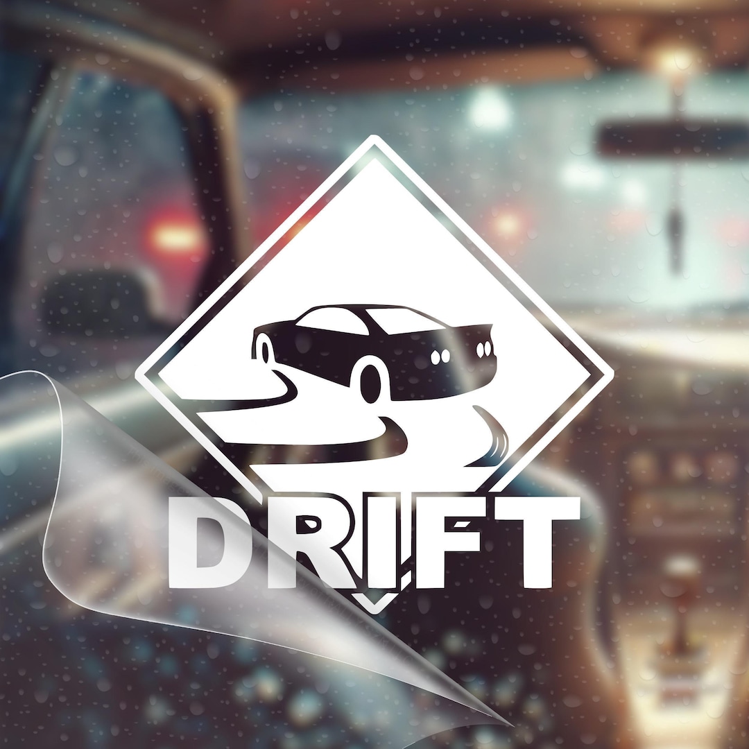Drift Sign JDM Car Vinyl Decal: Weatherproof Bumper Sticker, Durable ...