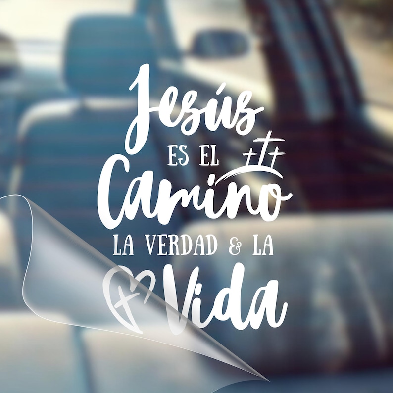 Jesus Es El Camino Car Decal, Christian Bumper Sticker - Etsy