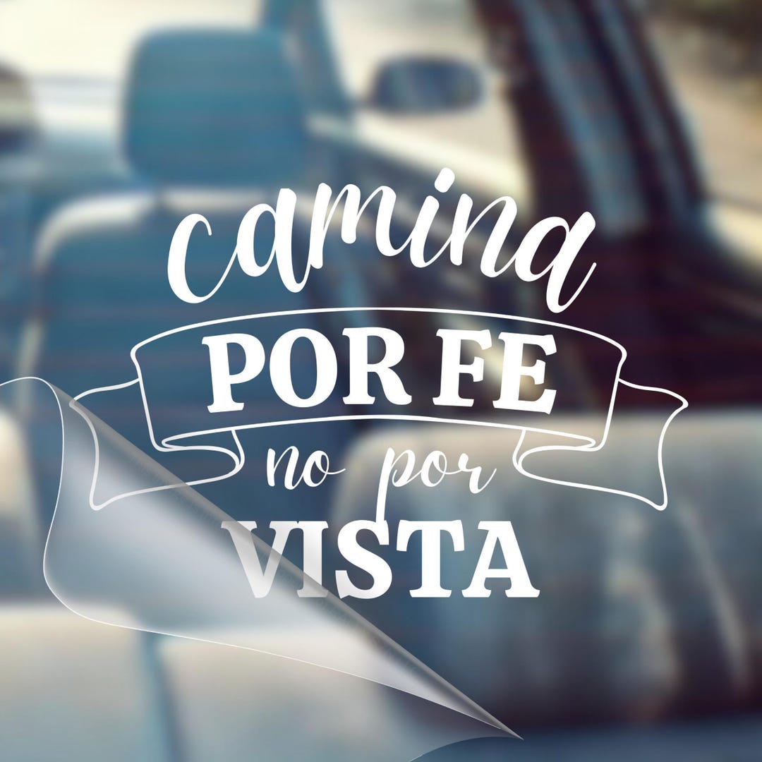 Camina Por Fe Car Decal: Christian Faith Quote, Oracal 651 Vinyl - Etsy