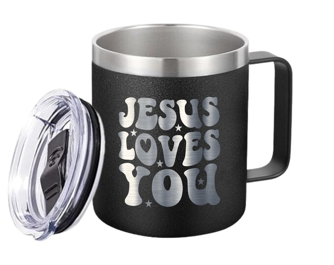 Christian Coffee Mug Jesus Loves You Christian Gifts Bible Verse Coffee ...