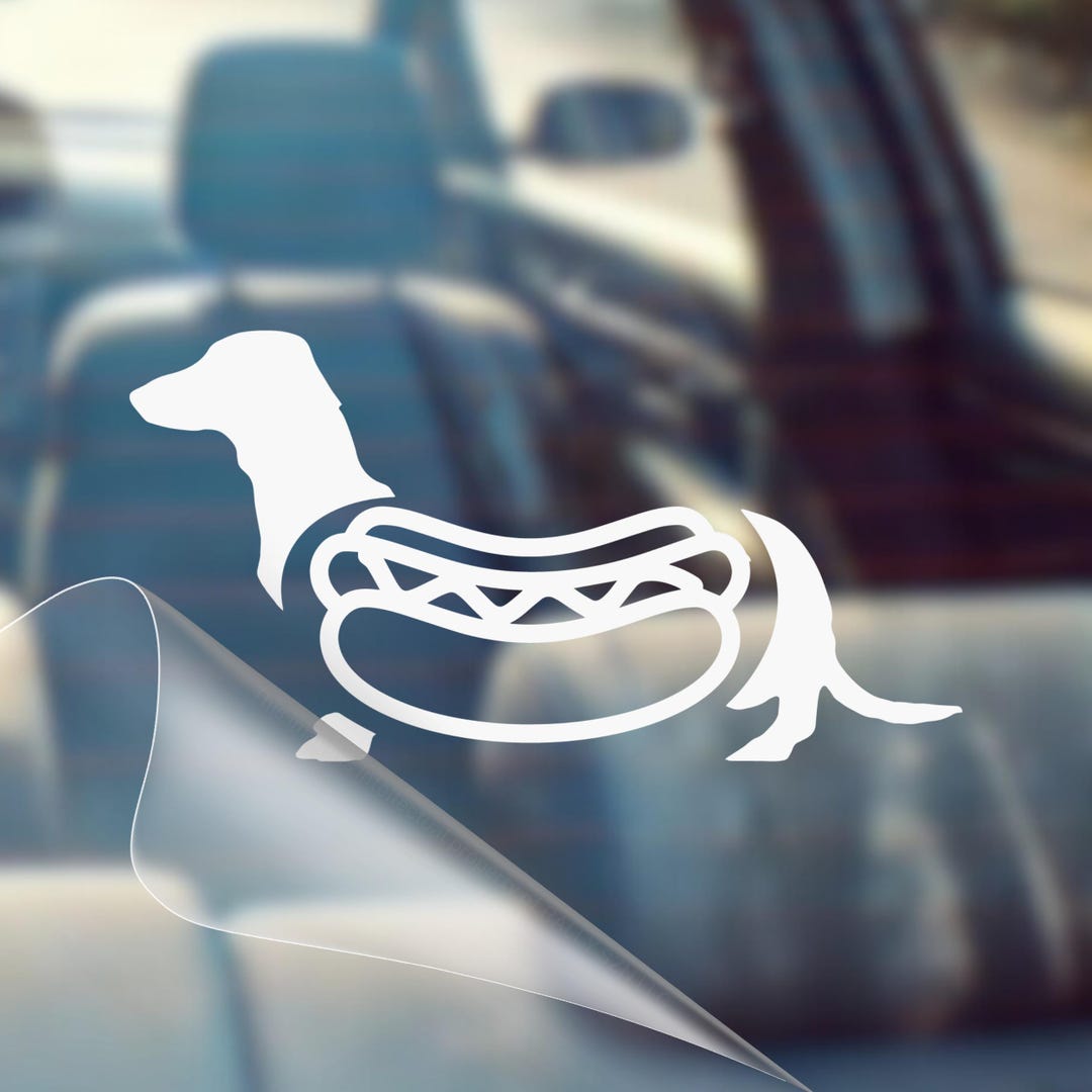 Weenie Dog Funny Pet Car Vinyl Decal Bumper Sticker for Car, Wall ...